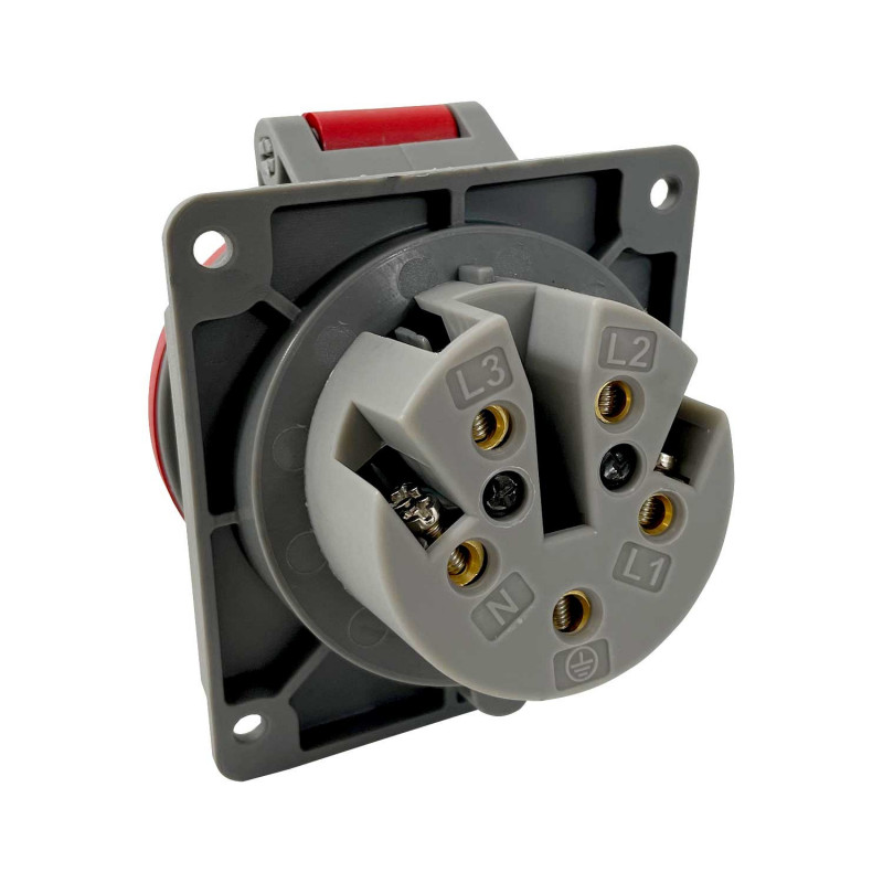 Prise Encastrable T trapolaire 3P N T 32A 380V IP44 Solera 931154AB prise-encastrable-t-trapolaire-3p-n-t-32a-380v-ip44-solera-931154ab